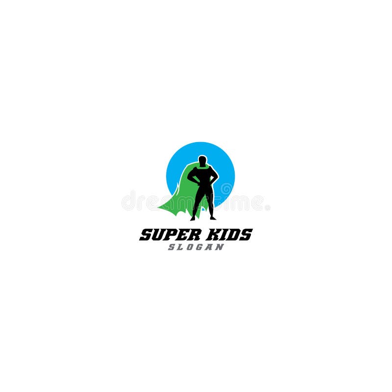 Simple Kids Superhero Icon Vector Logo Stock Illustration ...