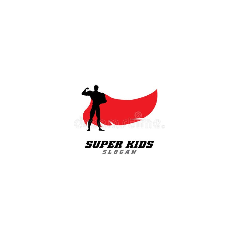 Simple Kids Superhero Icon Vector Logo Stock Illustration ...
