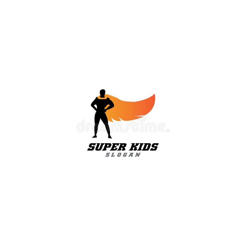 Simple Kids Superhero Icon Vector Logo Stock Illustration ...