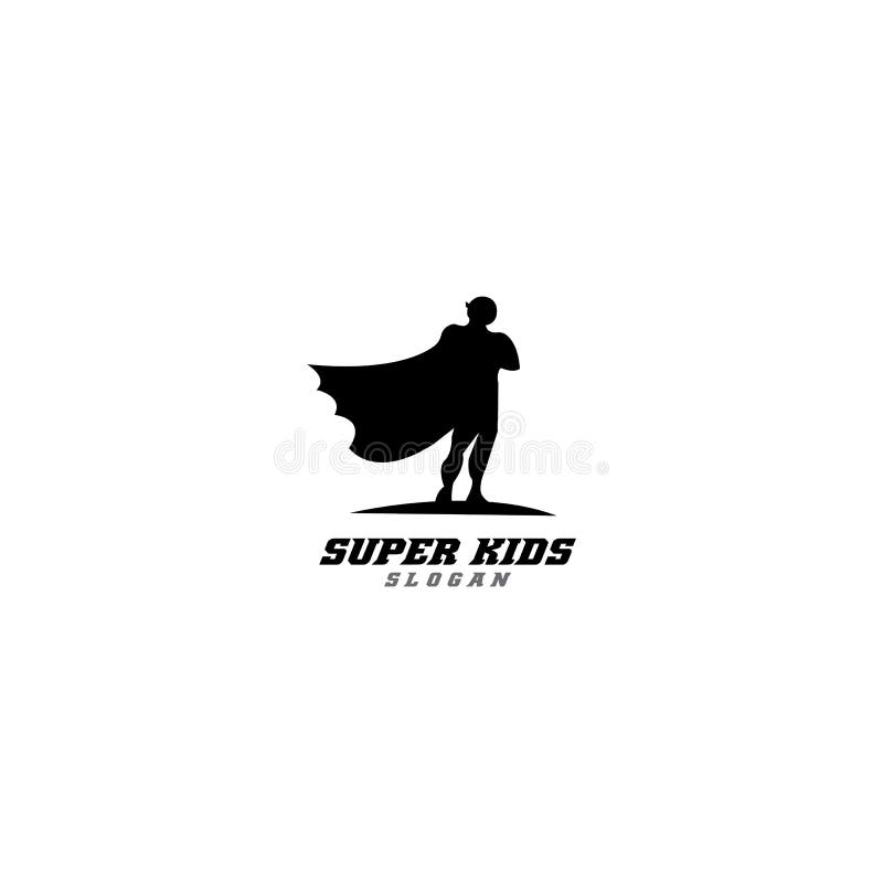 Simple Kids Superhero Icon Vector Logo Stock Illustration ...