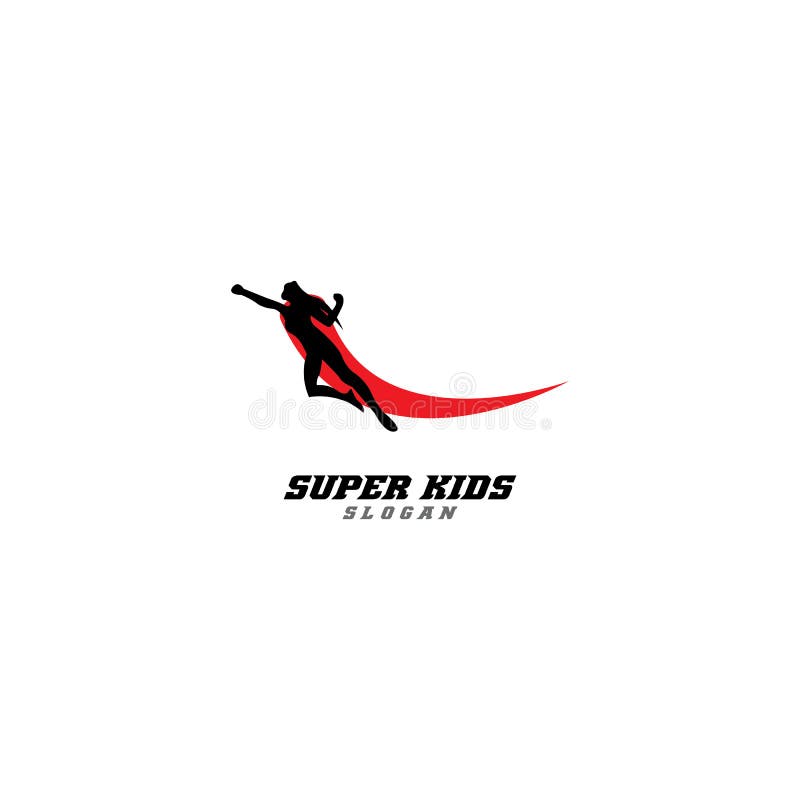 Simple Kids Superhero Icon Vector Logo Stock Illustration ...