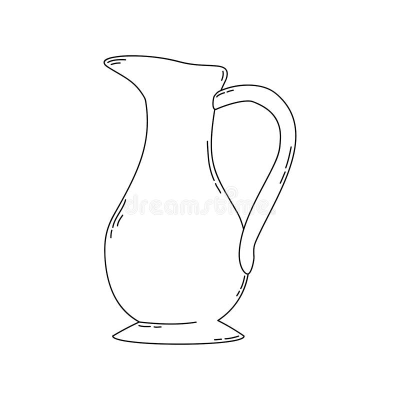 Simple Kitchen Accessories Illustration in Doodle Style on a White ...