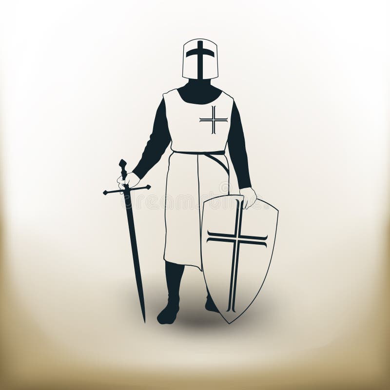 Simple knight stock vector. Illustration of brave, antique - 92223088