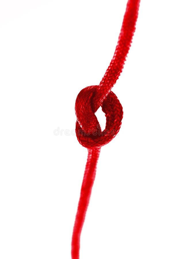 Red Hanging Knot stock photo. Image of tied, lace, worried - 43787812
