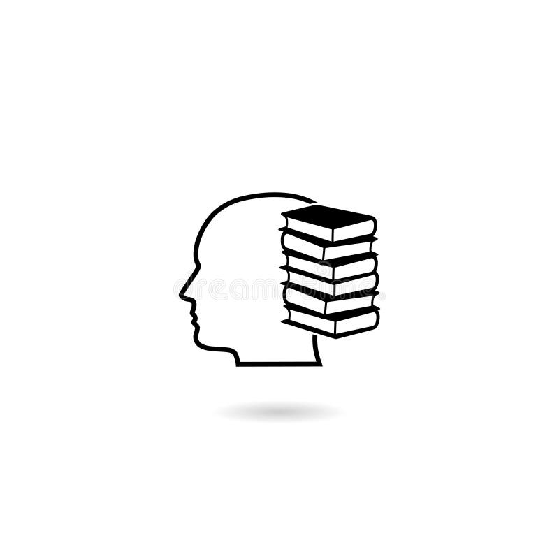 Simple Knowledge Icon with Shadow Stock Illustration - Illustration of ...