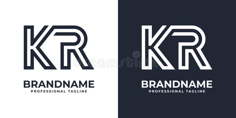 Simple KR Monogram Logo, Suitable for Any Business with KR or RK ...