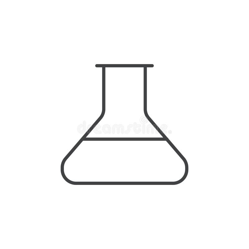 Simple Laboratory Flask Icon Symbolizing Science or Chemistry Stock ...