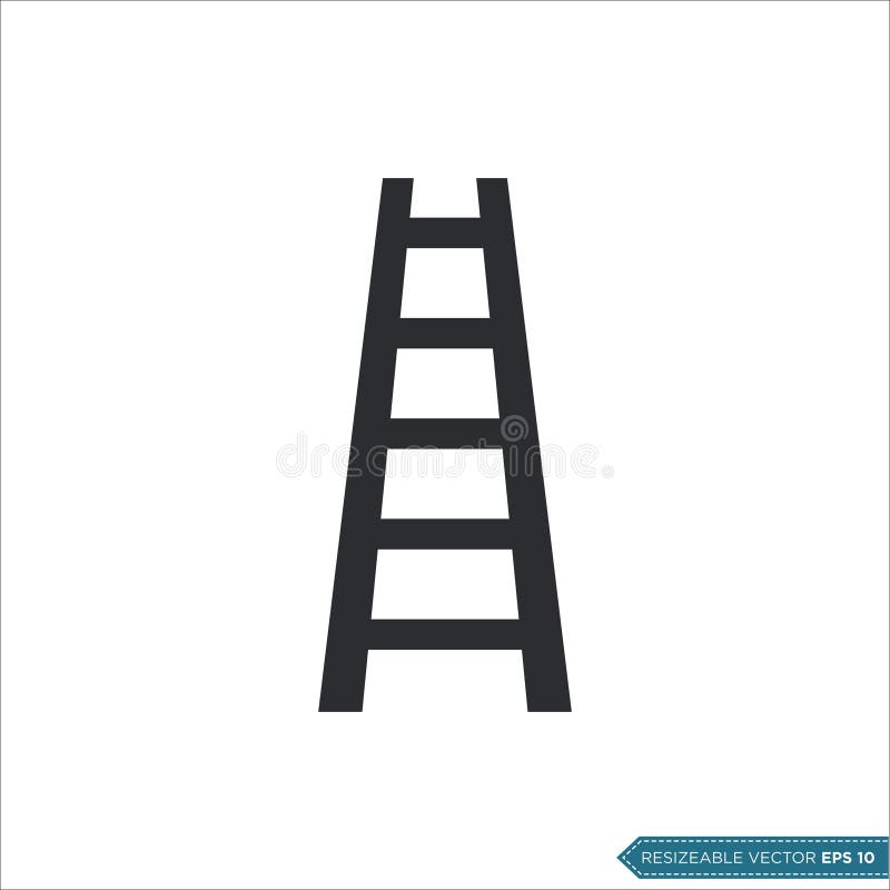 Simple Ladder Icon Vector Template Stock Vector - Illustration of ...
