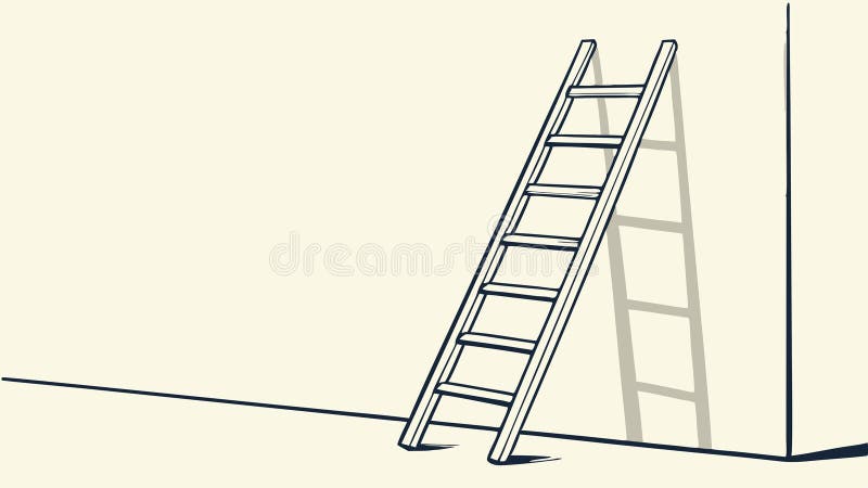 Ladder Leaning Vector Stock Illustrations – 251 Ladder Leaning Vector ...