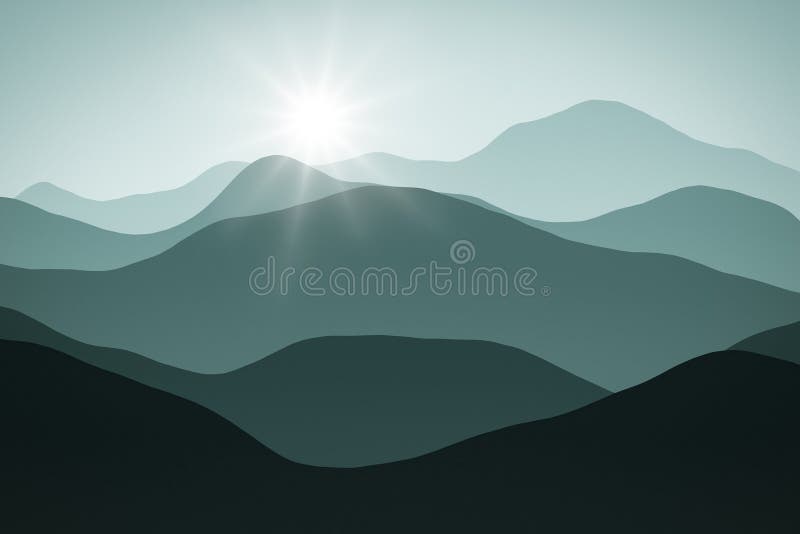 Simple Landscape Background Stock Illustration - Illustration of south ...