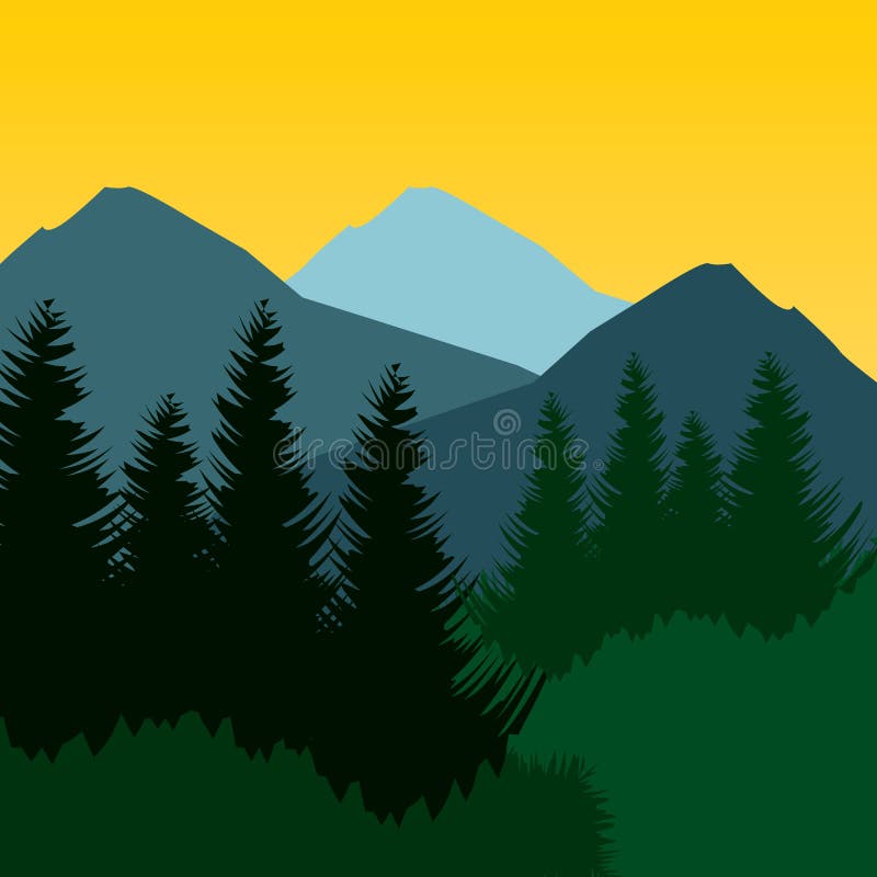 Simple Landscape Background Images Vector Illustration Stock ...