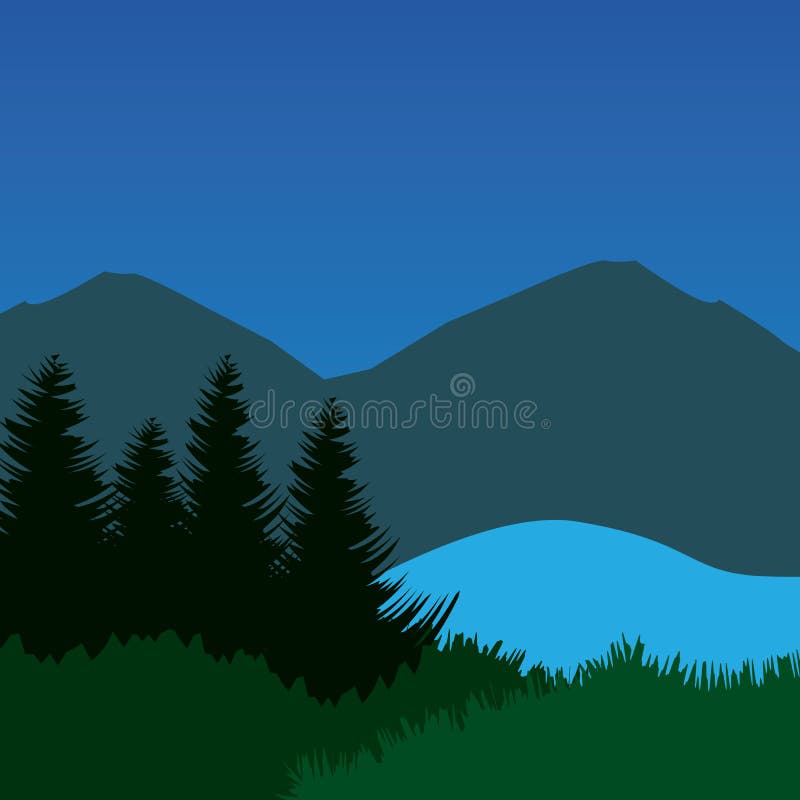 Simple Landscape Background Images Vector Illustration Stock ...