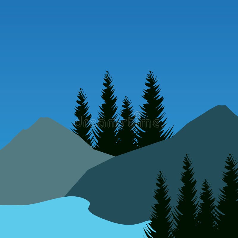 Simple Landscape Background Images Vector Illustration Stock ...