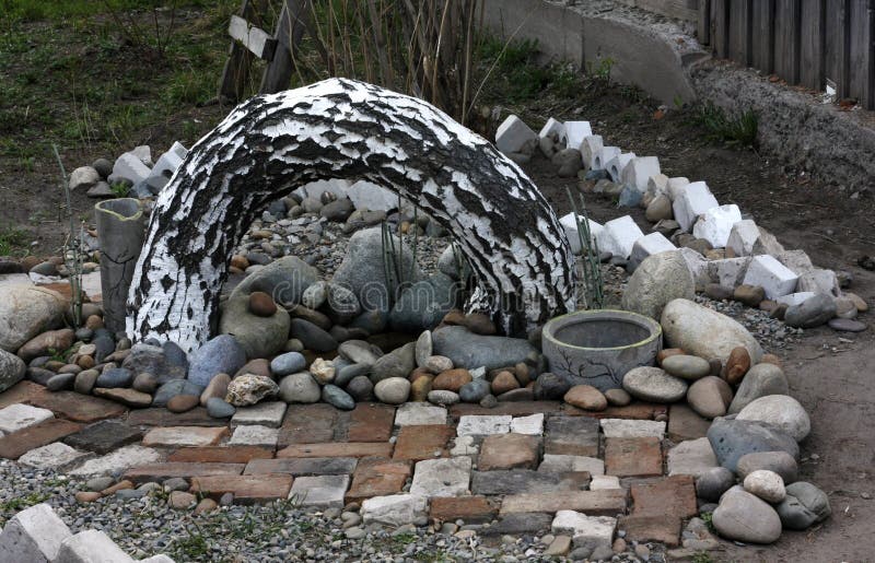 Simple Landscape Design with Natural Elements Stock Photo - Image of ...