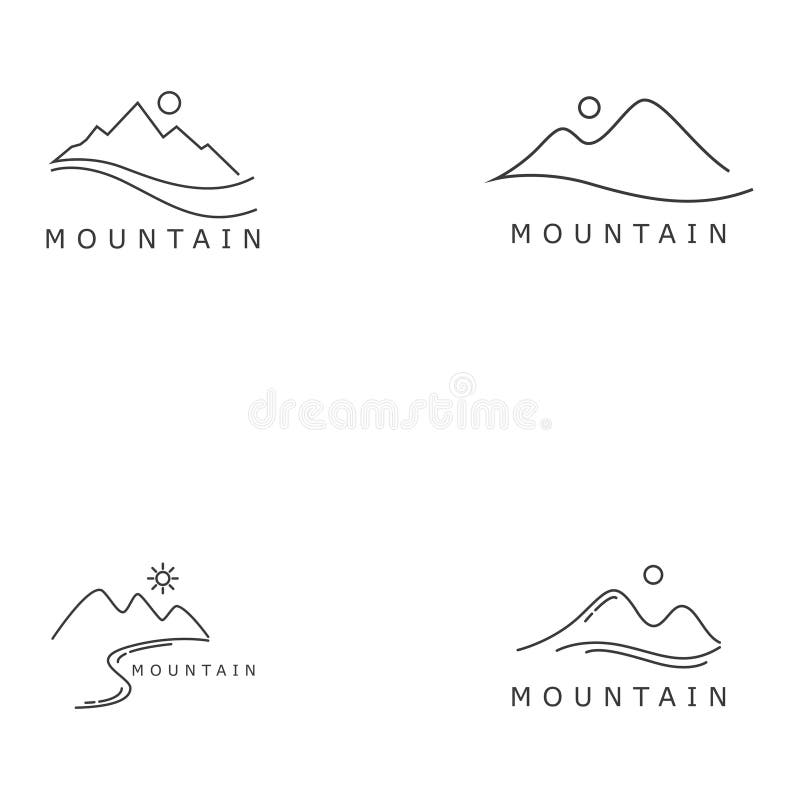 Mountain Single Line Logo Stock Illustrations – 933 Mountain Single ...