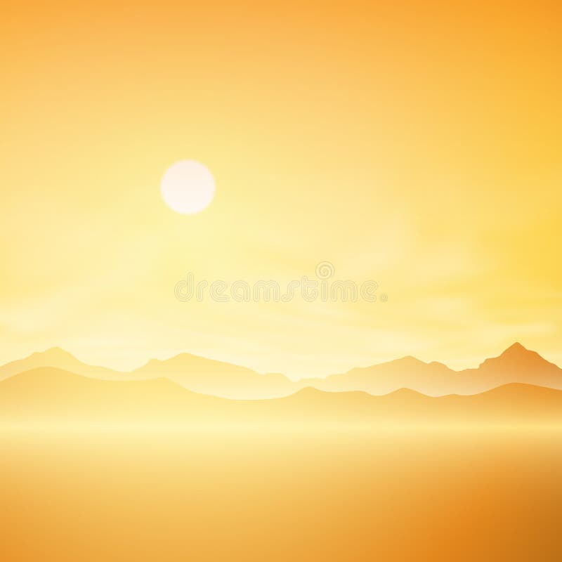 Simple Landscape stock vector. Illustration of mountains - 33214412