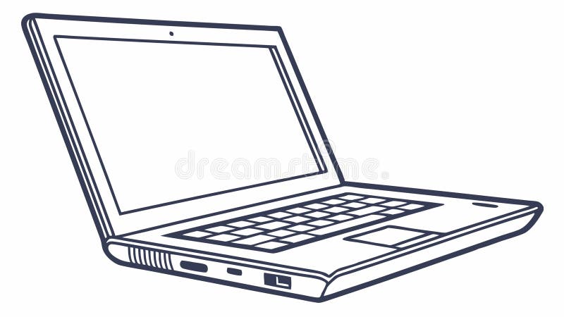 Simple Laptop Computer Graphic Illustration Design, Vector Design ...