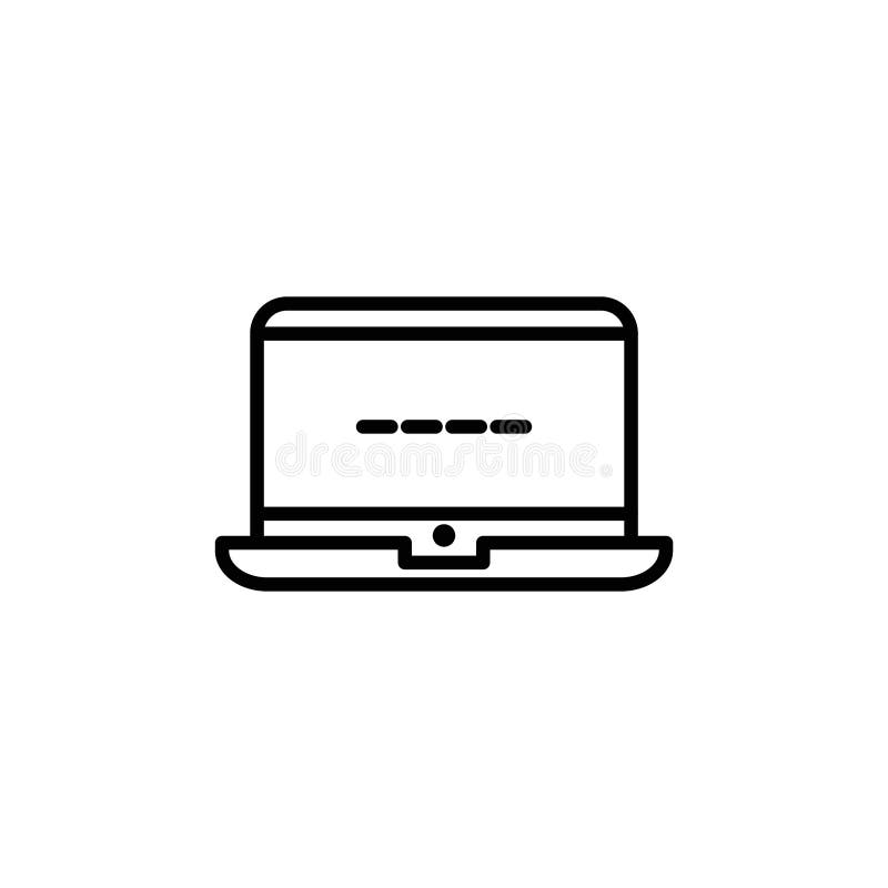 A Simple Laptop Icon, Representing Computers, Technology, or Work ...