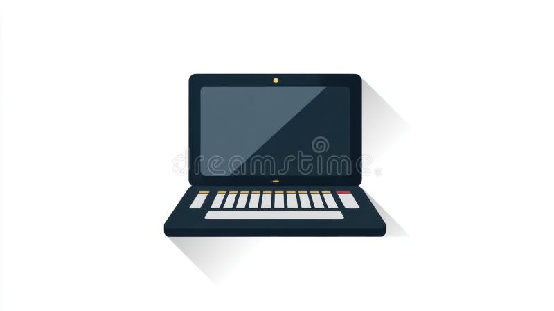Simple Laptop Illustration stock illustration. Illustration of screen ...