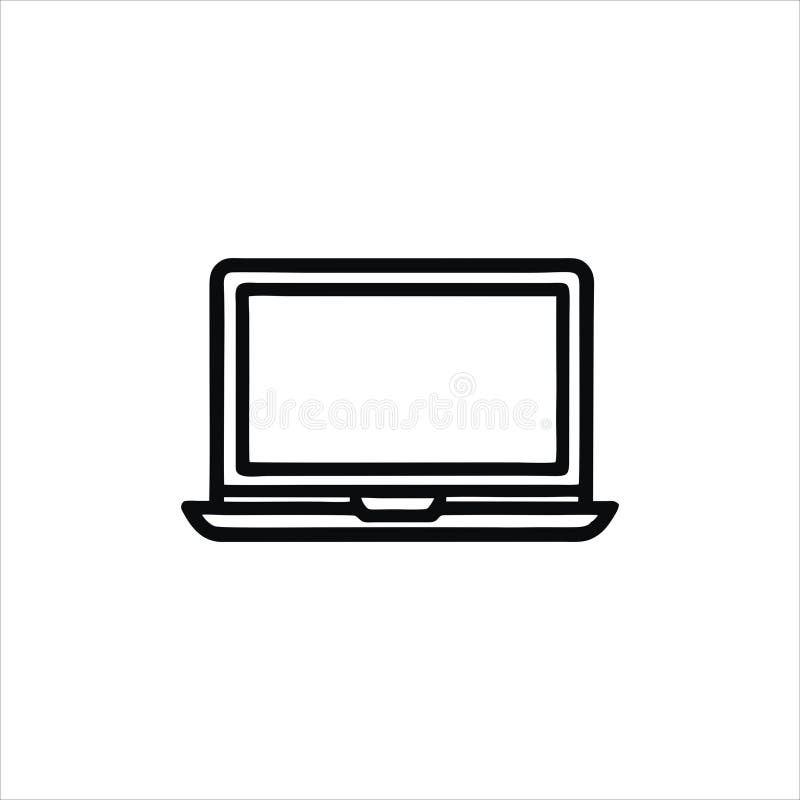 Simple Laptop Vector with Minimalist and Modern Design Stock ...