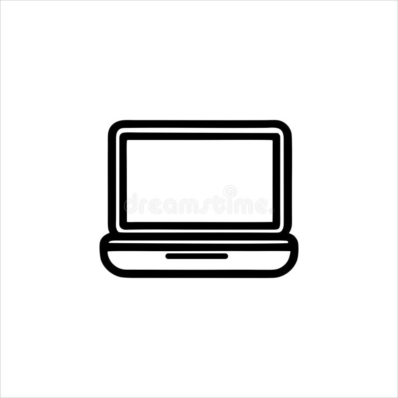 Simple Laptop Vector with Minimalist and Modern Design Stock ...