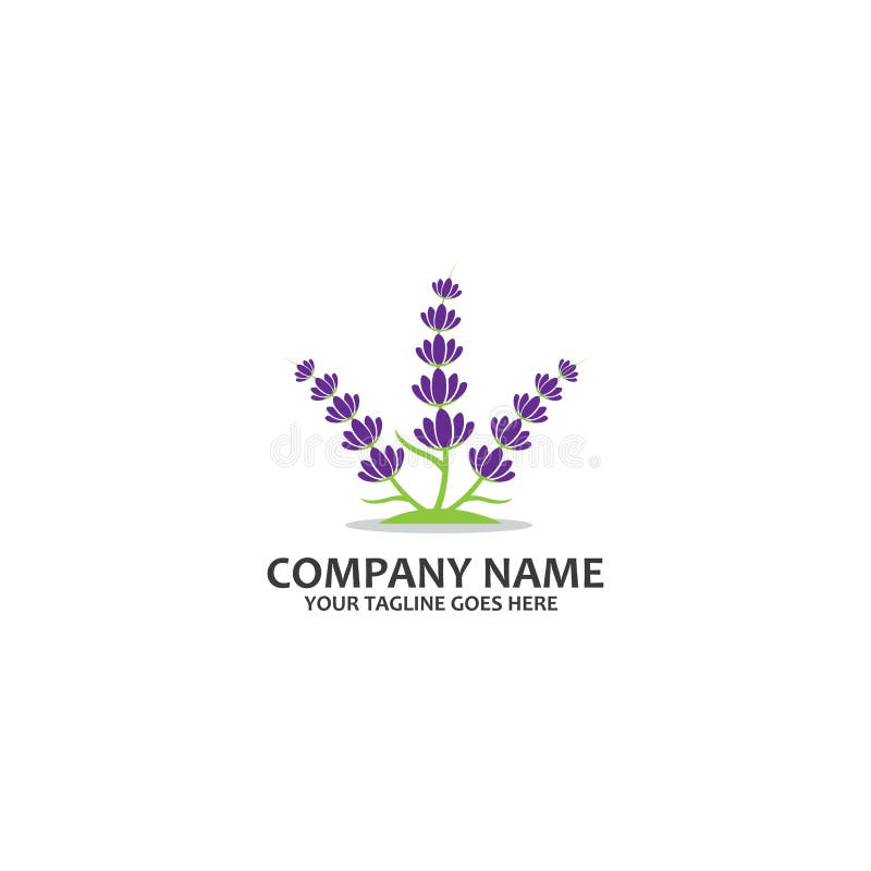 Simple Lavender Flower Free Icon Vector Logo Stock Illustration ...