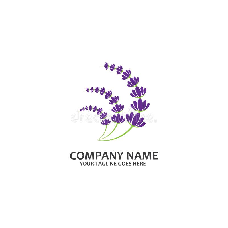 Simple Lavender Flower Free Icon Vector Logo Stock Illustration ...