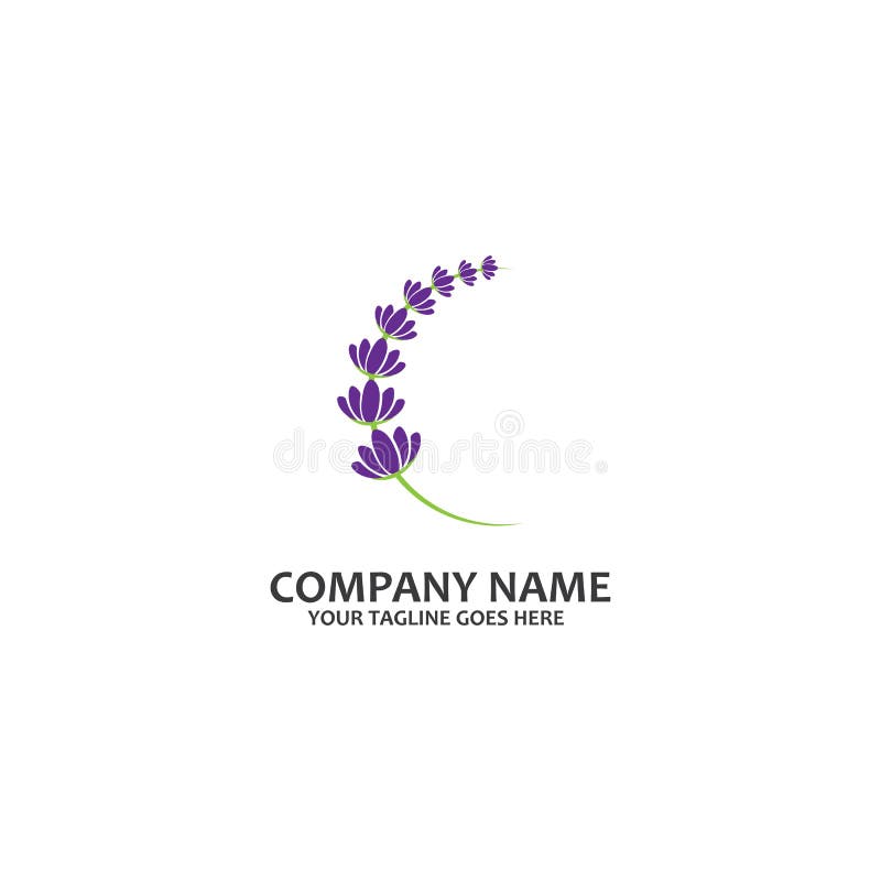Simple Lavender Flower Free Icon Vector Logo Stock Illustration ...