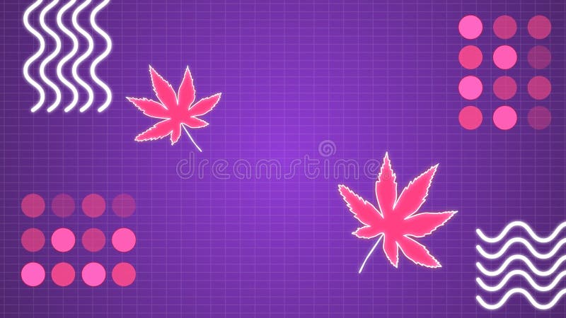 Simple Leaf and Flower Funky Background Stock Illustration ...