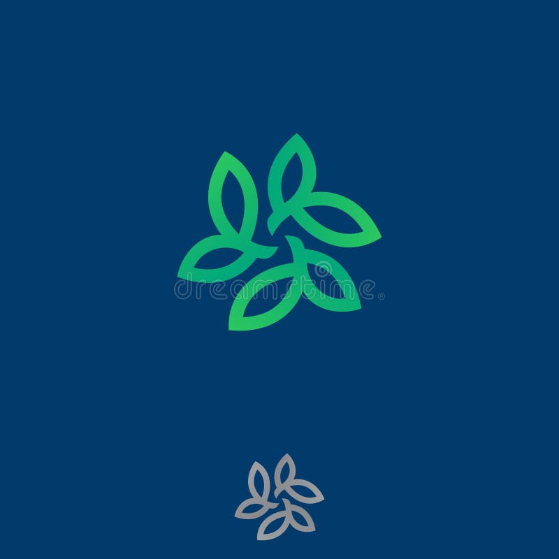Simple Leaf Logo Design for Farming Made with Outline Style Stock ...