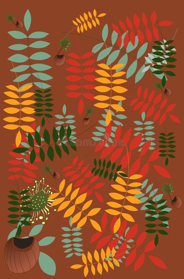 Simple leaf pattern stock vector. Illustration of simple - 12049675