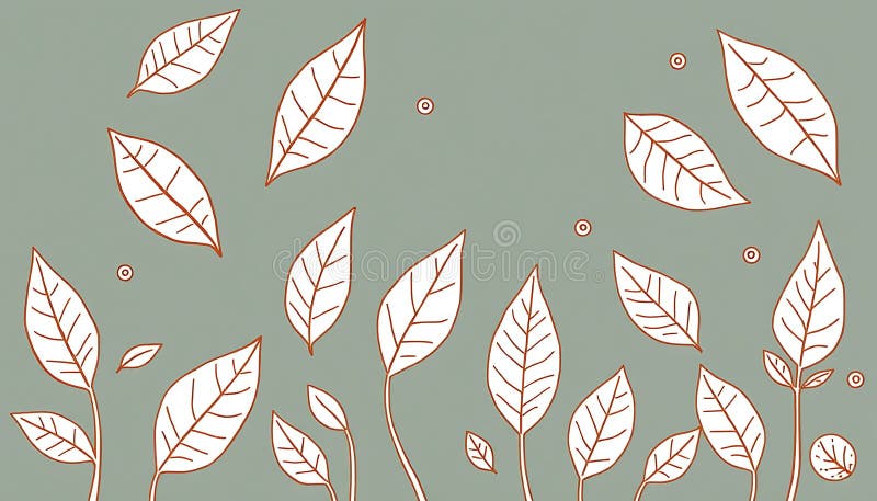 Simple Leaf Pattern Background, Natural Organic Design, Stock Photo ...