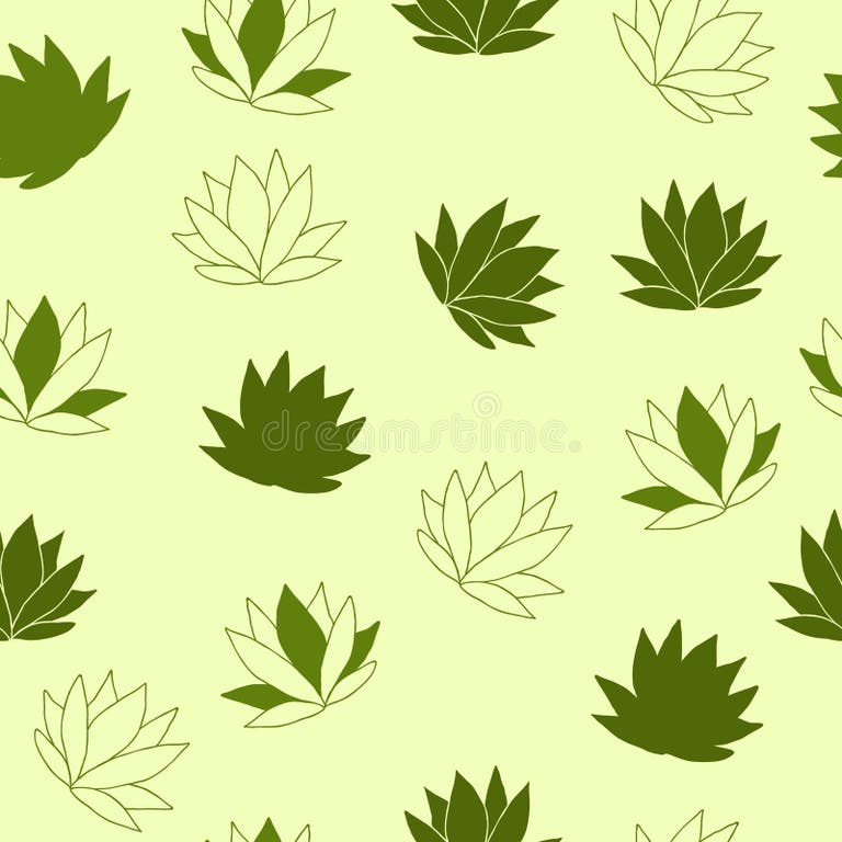 Simple Leaf Shape Repeat Pattern Design Stock Vector - Illustration of ...