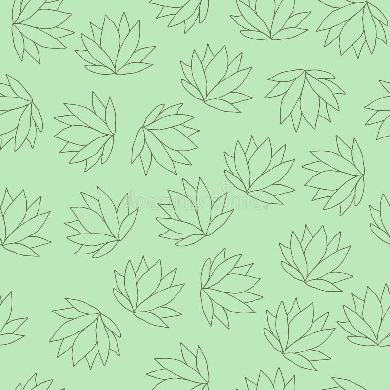 Simple Leaf Shape Repeat Pattern Design Stock Vector - Illustration of ...