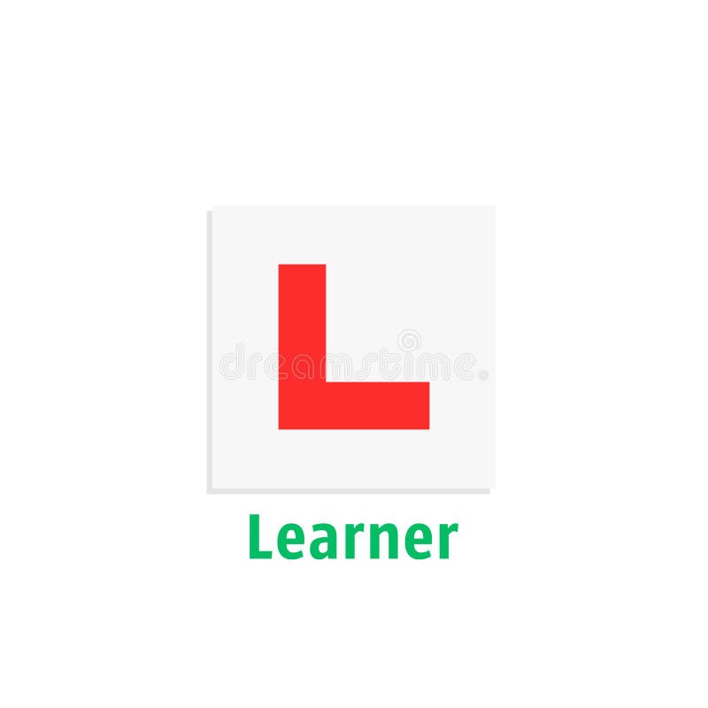 Learner Driver Plate Sign. Drive Beginner Symbol. Stock Vector ... Learner Driver Plate Sign. Drive Beginner Symbol. Stock Vector ...
