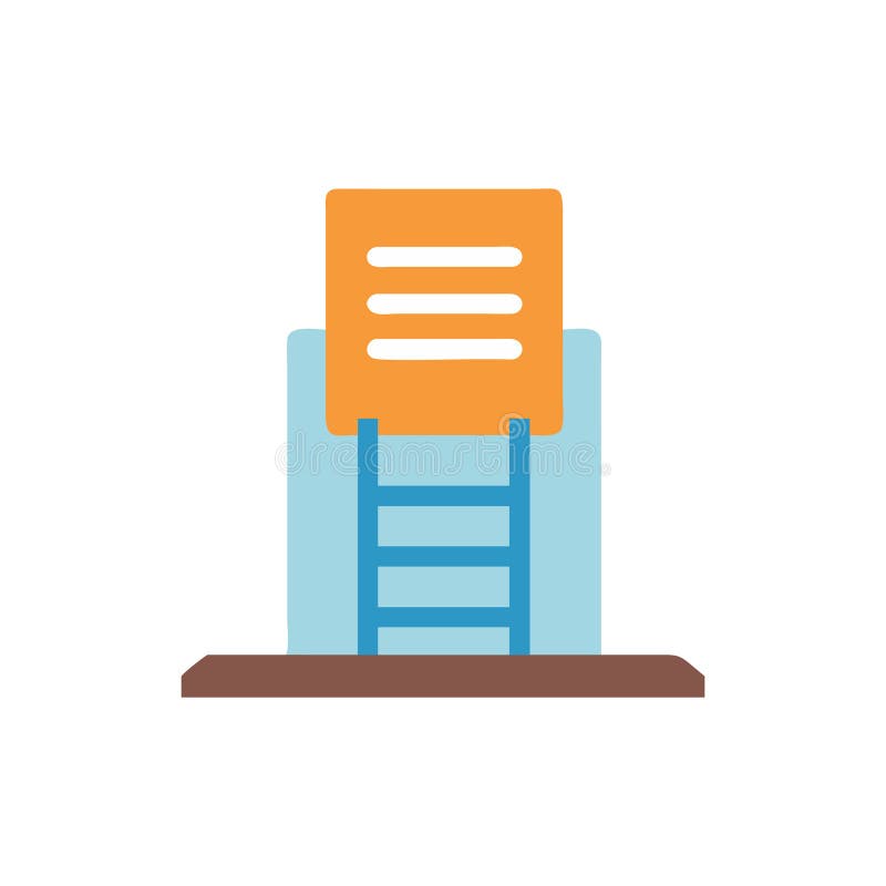 Simple Learning Ladder Icon for Education Stock Illustration ...