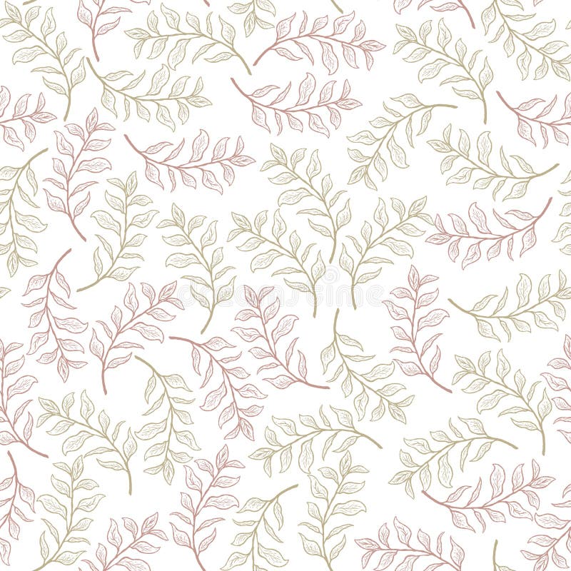 Simple Leave Drawn Leave Pattern Design Stock Illustration ...