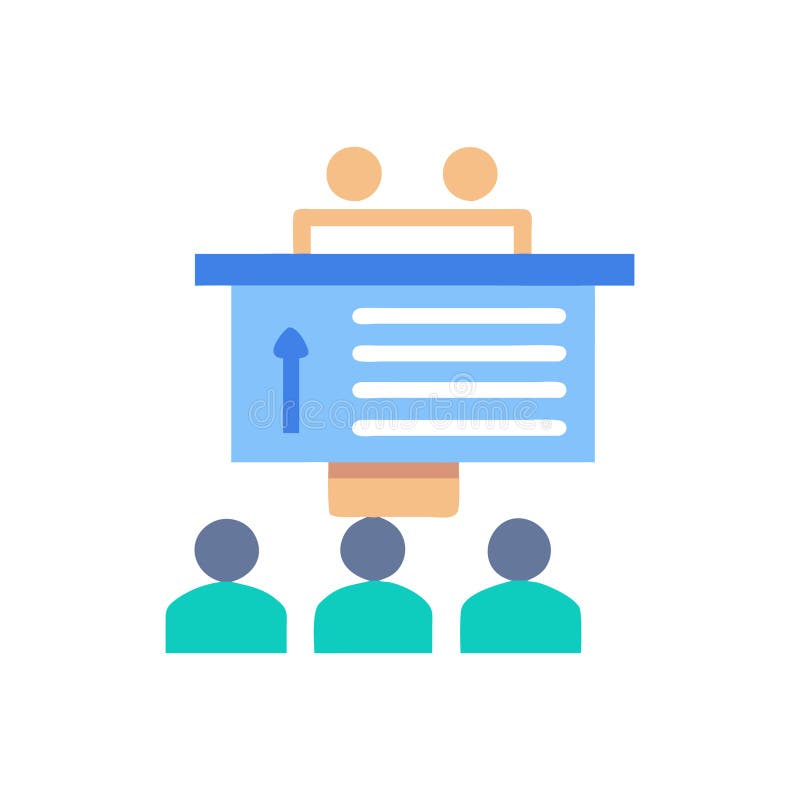 Simple Lecture Stand Icon for Education Stock Illustration ...