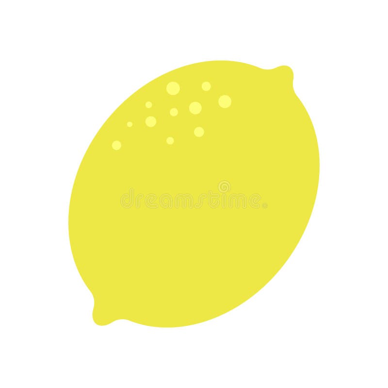 Simple Lemon in Flat Design, Fruit Icon Stock Vector - Illustration of ...