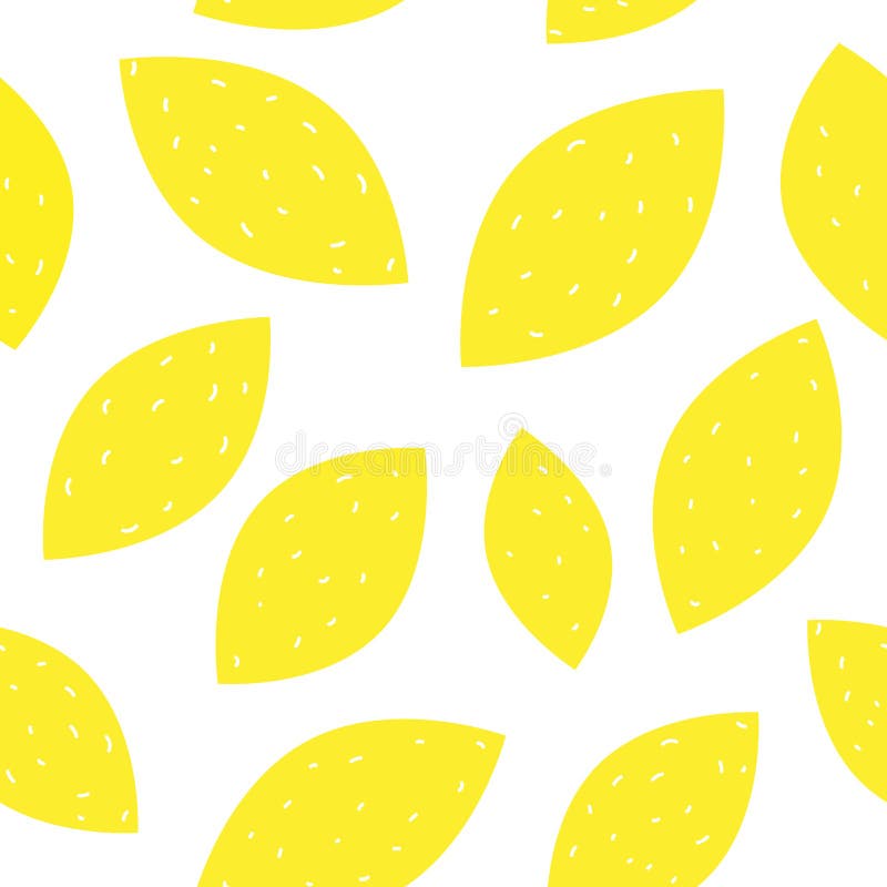 Simple Lemon Seamless Pattern Stock Vector - Illustration of juicy ...