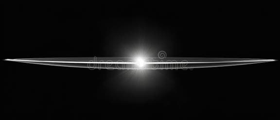 Simple Lens Flare Effect with Bright Center on a Black Background Stock ...