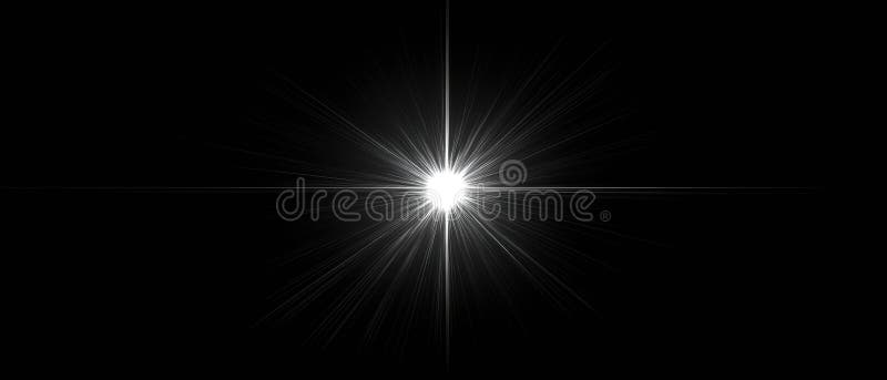 Simple Lens Flare Effect Illuminating a Dark Background with Vibrant ...