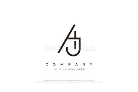 Simple Letter AJ Monogram Logo Design Stock Vector - Illustration of ...