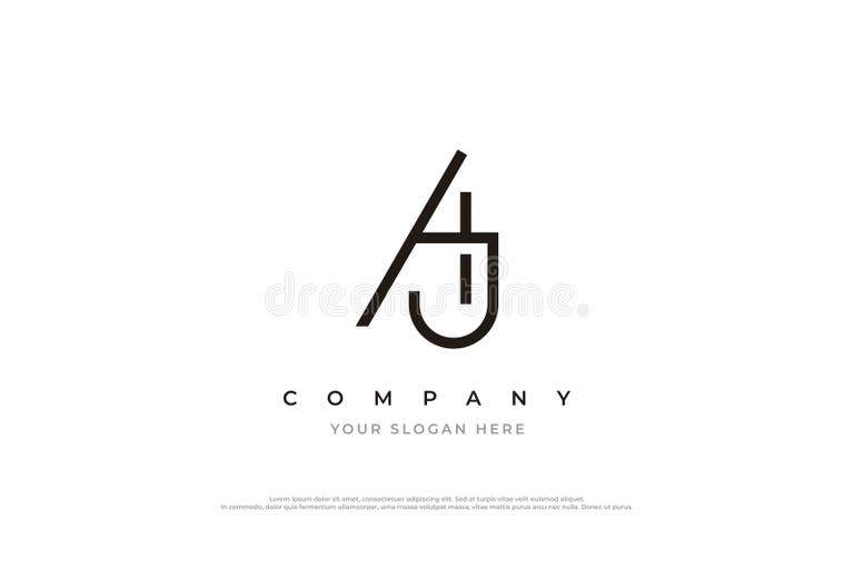 Simple Letter AJ Monogram Logo Design Stock Vector - Illustration of ...