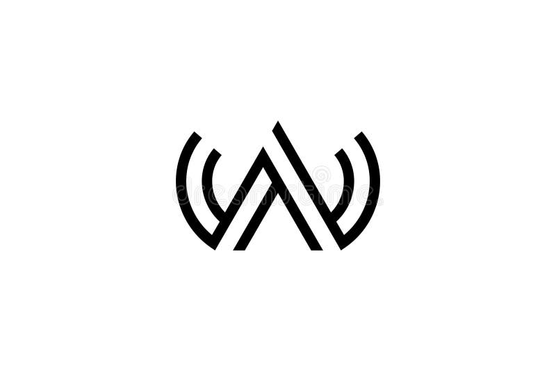 Simple Letter AW or WA Logo Design Vector Stock Vector - Illustration ...