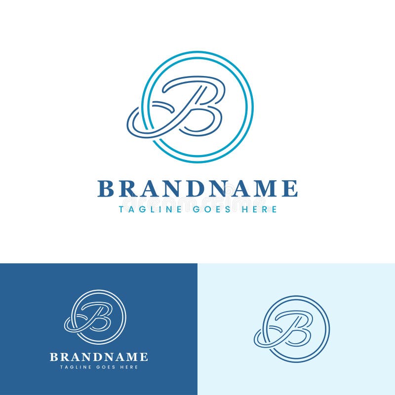 Simple Letter B with Circle Logo, Suitable for Any Modern Business with ...
