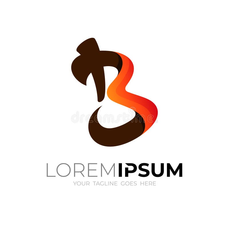 Simple Letter B Logo with Abstract Design, Letter B Stock Vector ...