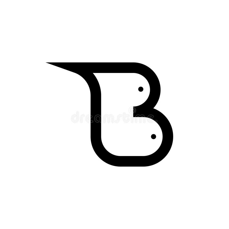 Simple Letter B Logo Design Template Stock Illustration - Illustration ...