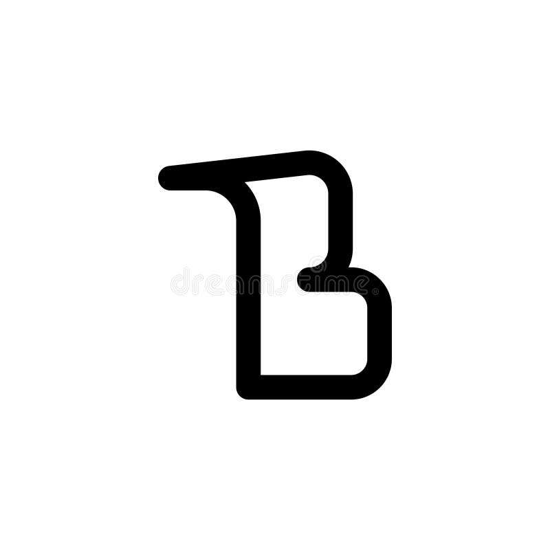 Simple Letter B Logo Design Template Stock Illustration - Illustration ...