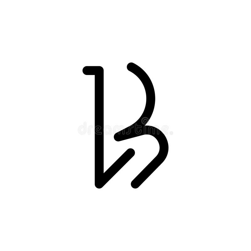 Simple Letter B Logo Design Template Stock Illustration - Illustration ...
